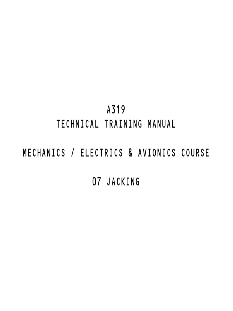07 Jacking (For L II Only) | PDF | Aircraft | Landing Gear