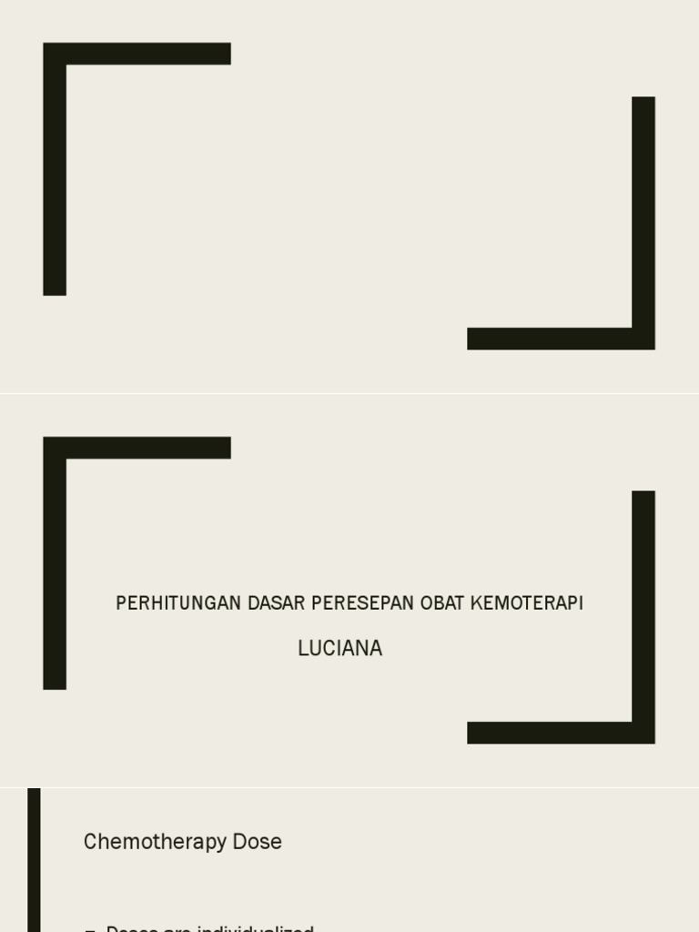 (P3) Perhitungan Resep Kemoterapi | PDF | Dose (Biochemistry) | Chemistry