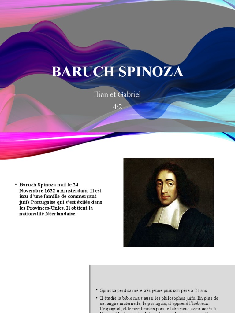 Présentation Spinoza | PDF | Baruch Spinoza | Dieu