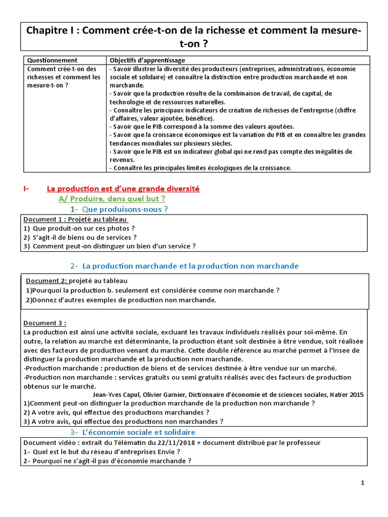 Production marchande et non marchande | PDF | Business | Impôts