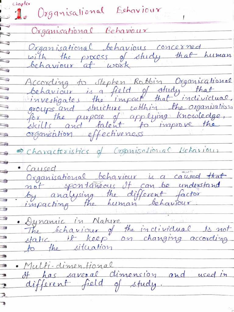 Organisational Behaviour | PDF