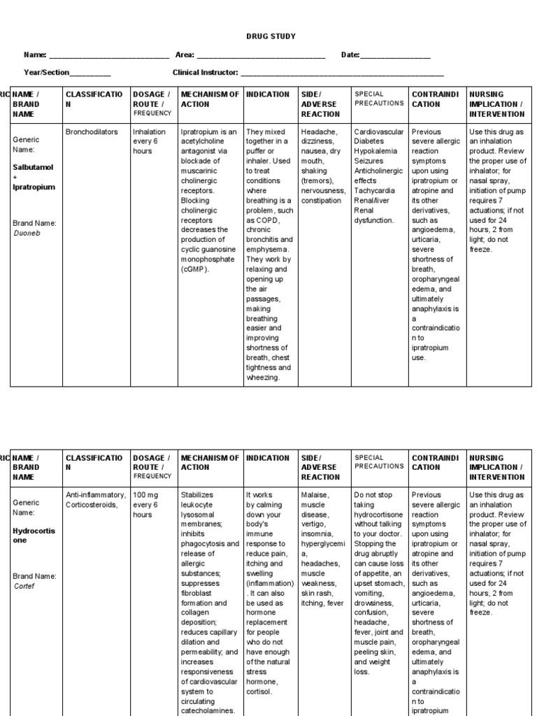 Drug Study For Pneumonia | PDF | Clinical Medicine | Medical Specialties