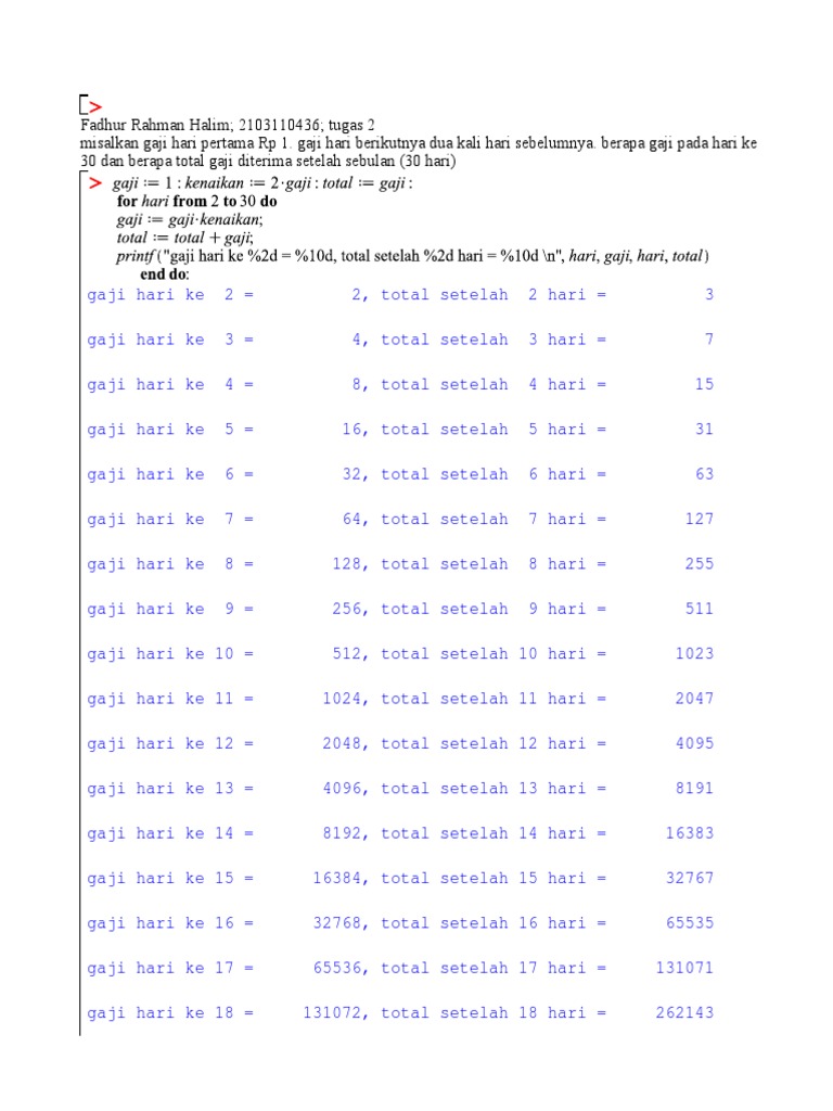 Fadhur Rahman Halim 2103110436 Tugas 2 | PDF