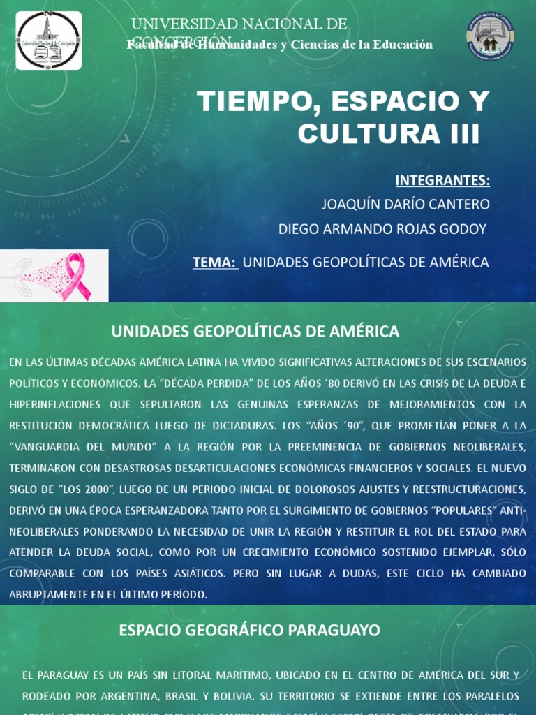 Tiempo, Espacio y Cultura III - PRESENTACION 2022 | PDF | Herida | Paraguay