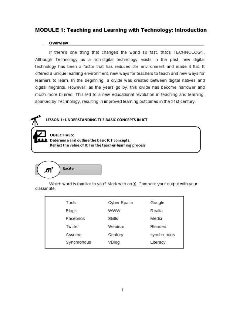 Module 1 Lesson 123 | Download Free PDF | Educational Technology ...