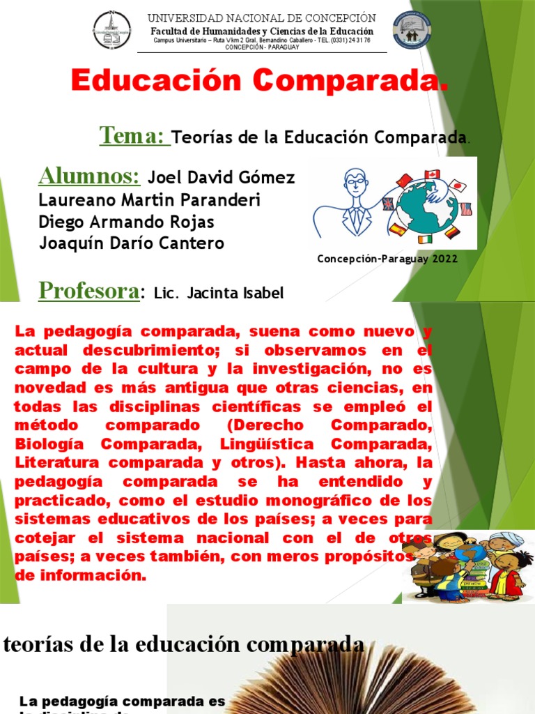 Teorías de la Educación Comparada | PDF | Teoría | Pedagogía