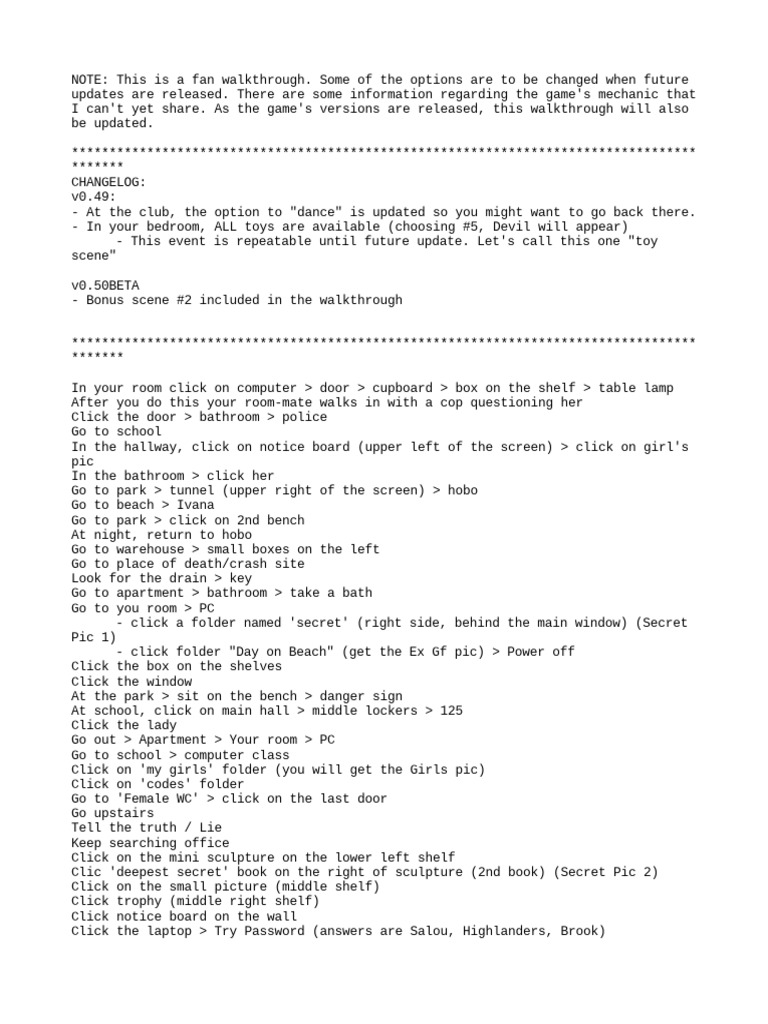 Betrayed Walkthrough | PDF