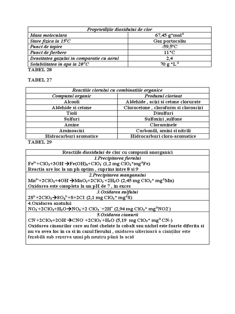 Proprietățile Dioxidului de Clor | PDF