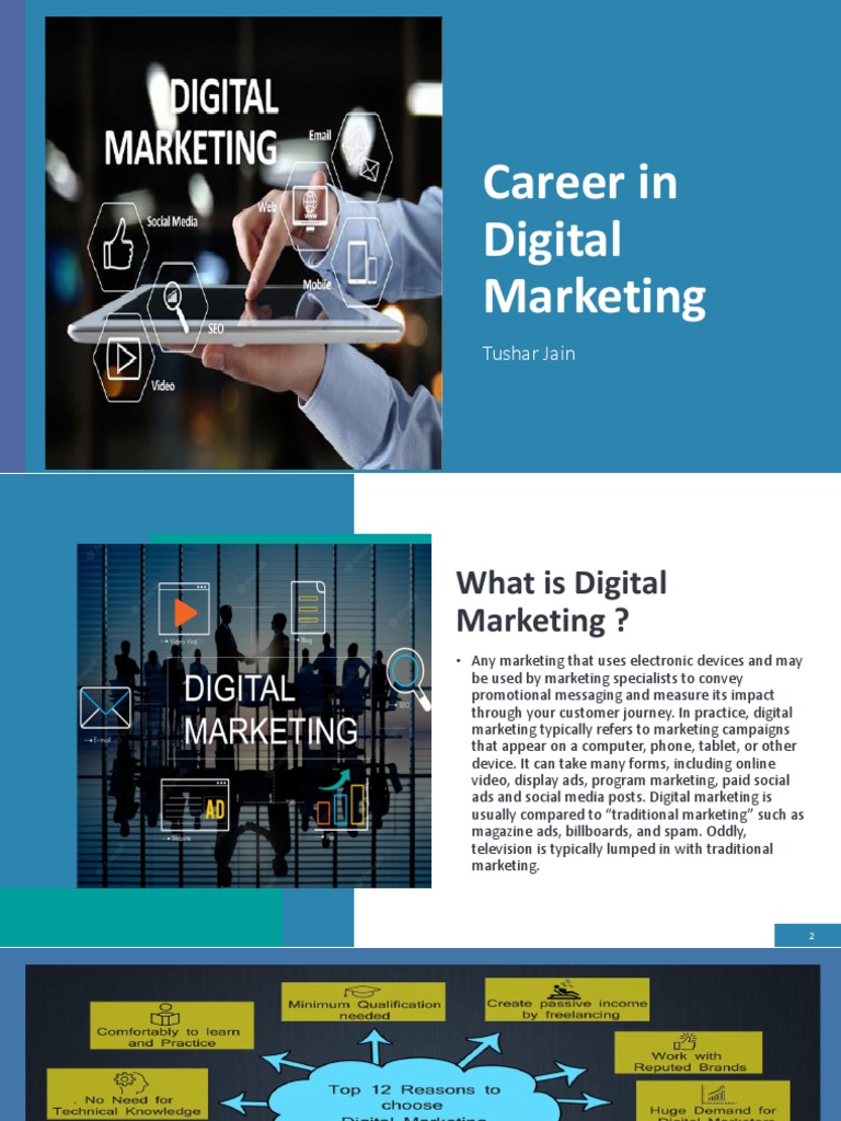 Career in Digital Marketing | Download Free PDF | Digital Marketing | Brand