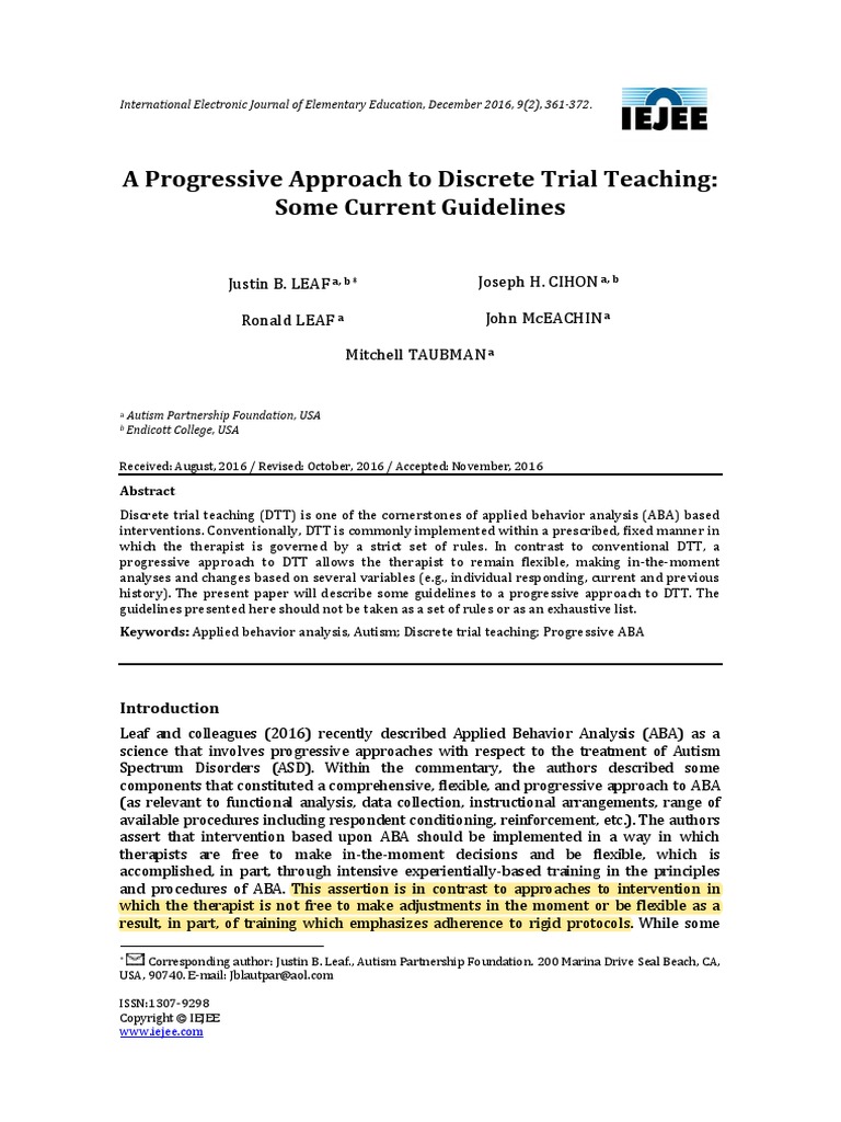 A Progressive Approach | PDF | Learning | Autism Spectrum
