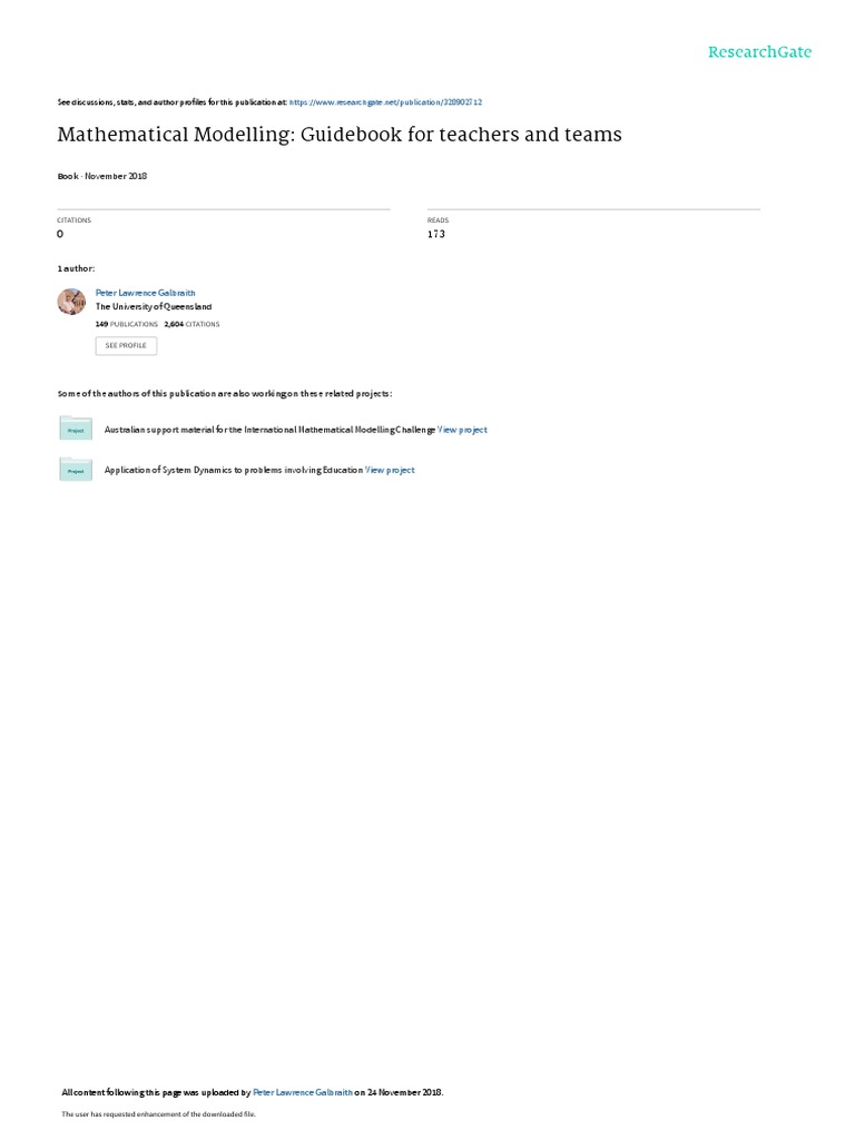 Mathematical Modelling | PDF | Mathematics | Curriculum