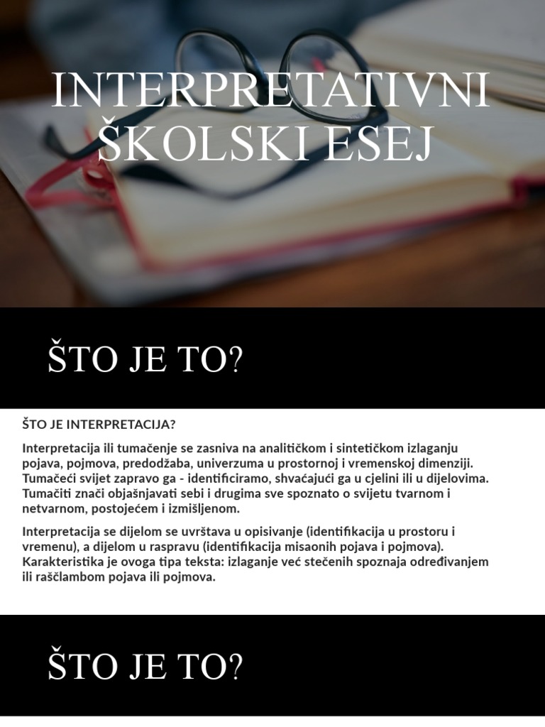 Interpretativni Esej | PDF