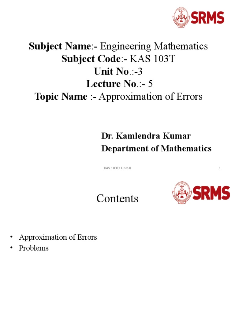 KAS 103 - Unit 3 - Lect - 5 | PDF | Logarithm | Volume
