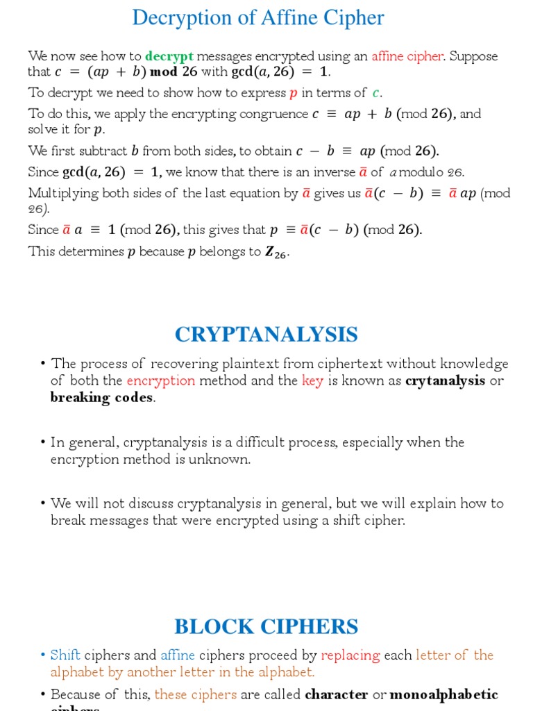 Decryption of Affine Cipher-Transposition Cipher | PDF | Cipher ... Decryption of Affine Cipher-Transposition Cipher | PDF | Cipher ...