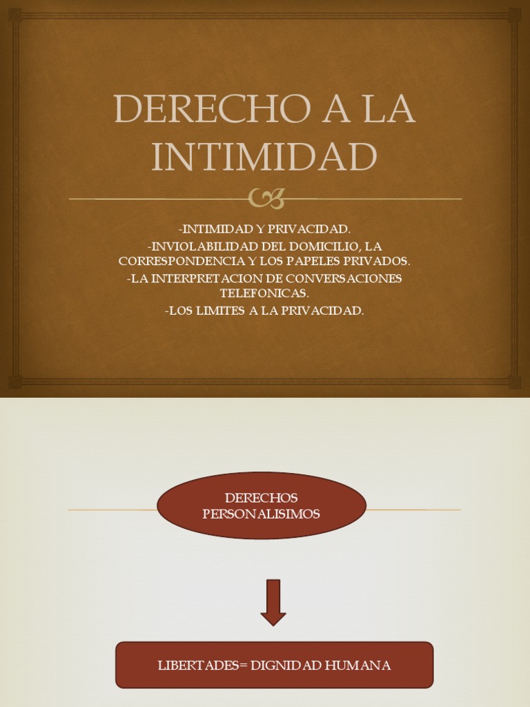 Derecho A La Intimidad | PDF | Privacidad | Derecho a la privacidad