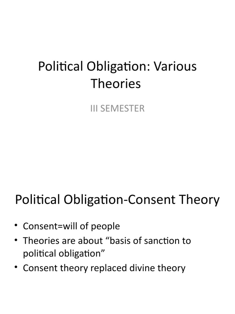 Consent Theory of Political Obligation | PDF | Social Contract ...