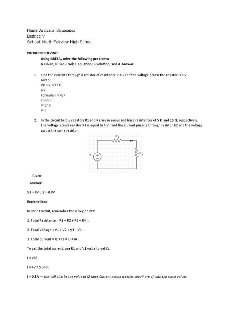 OHM's LAW | PDF | Electrical Resistance And Conductance | Resistor