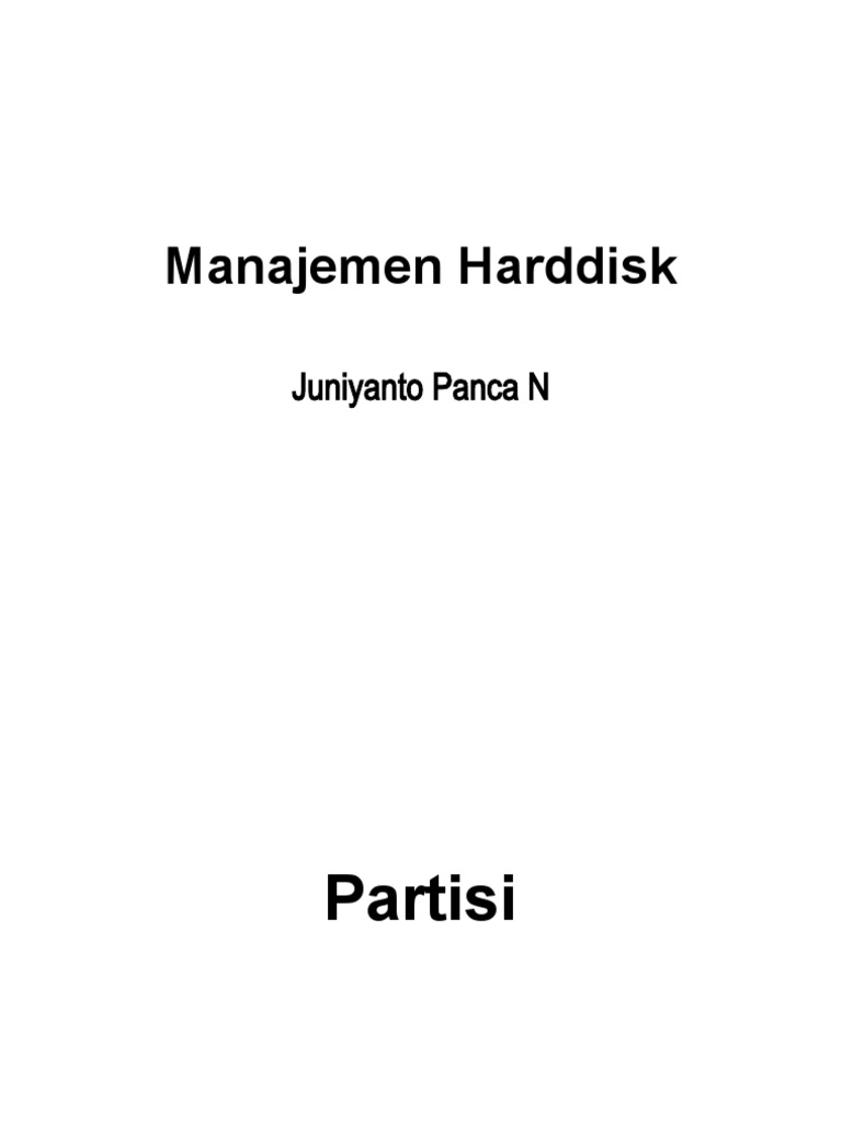 Partisi Harddisk-Power Point | PDF
