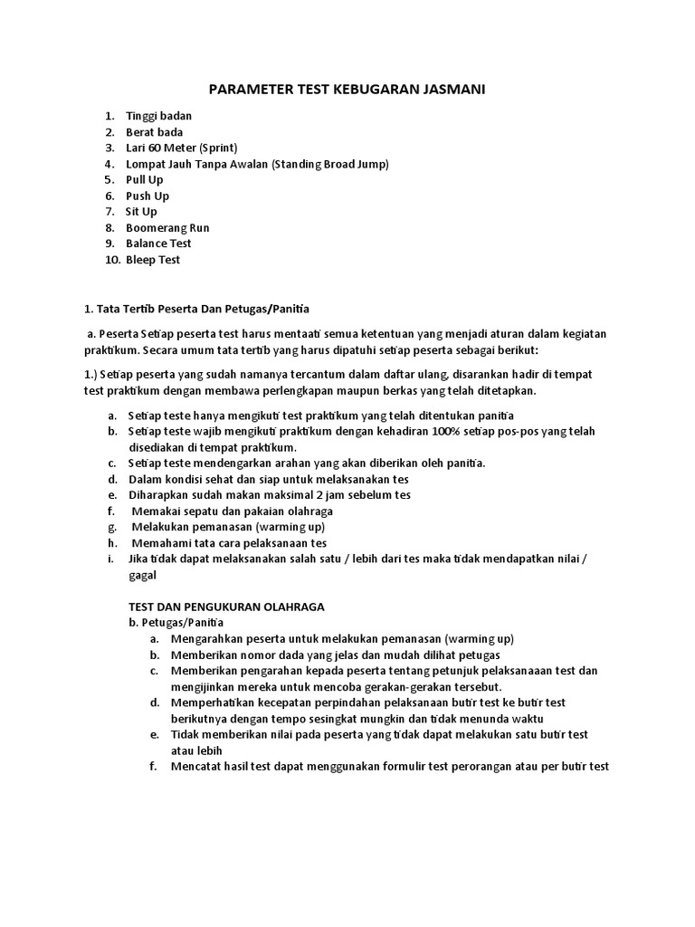 Test Parameter | PDF