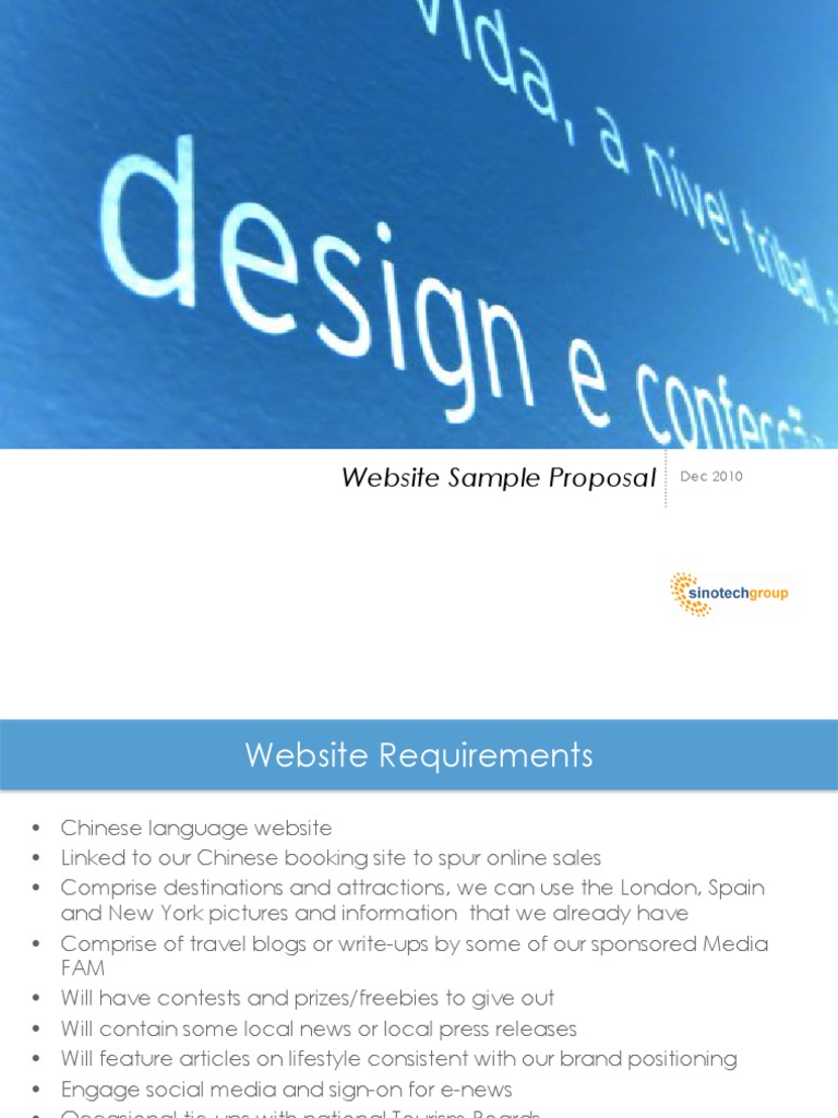Sample Website Proposal Airline Example | PDF | Search Engine ...