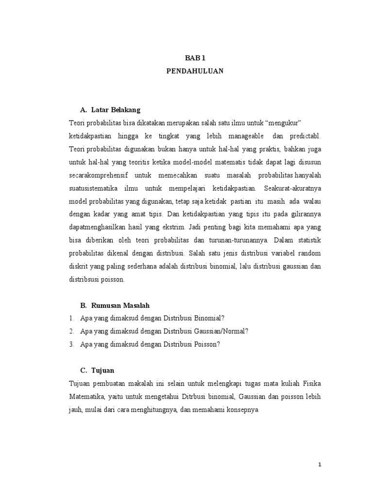 BAB 1-3 Makalah Fismat | PDF