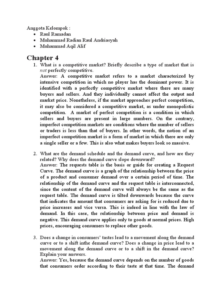 Tugas Kelompok CHAPTER 4,5,6 | PDF | Supply And Demand | Economic Equilibrium