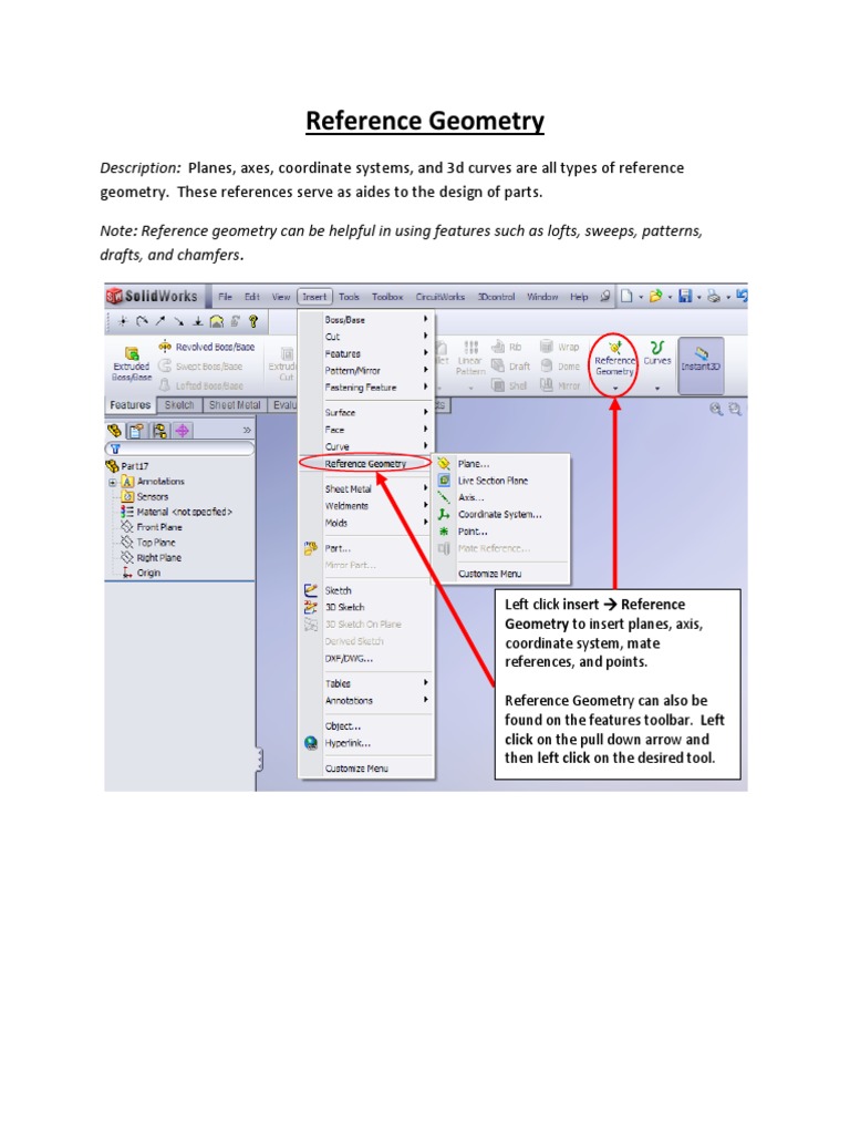 Reference Geometry | PDF | Cartesian Coordinate System | Plane (Geometry)
