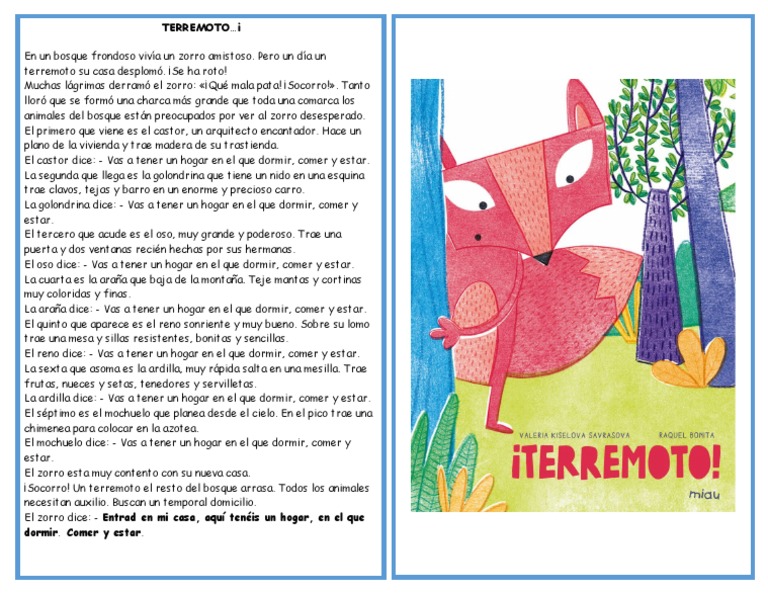 Ficha de Lectura - Terremoto | PDF