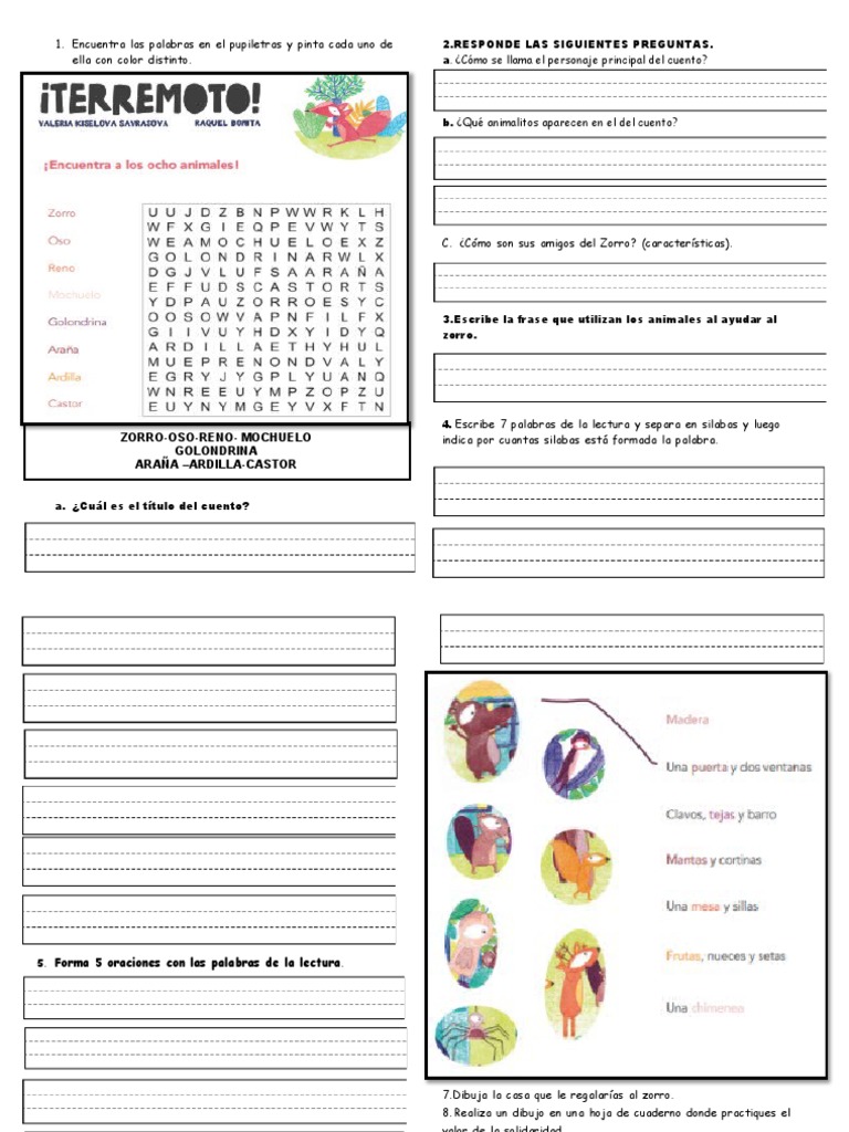 Ficha de Comprensión Lectora | PDF