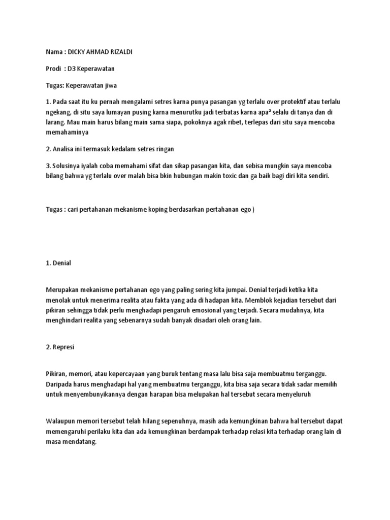 Tugas Keperawatan Jiwa Dicky Ahmad | PDF