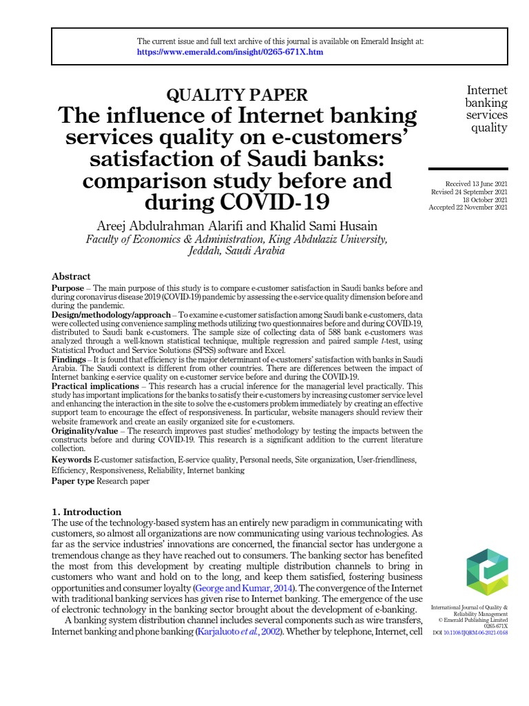 Influence On Internet Banking Services Quality To e Customer Satisfaction | PDF | P Value ...