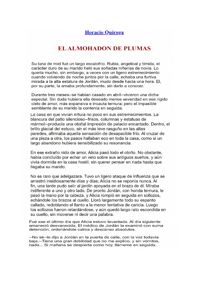 El Almohadon de Plumas | PDF