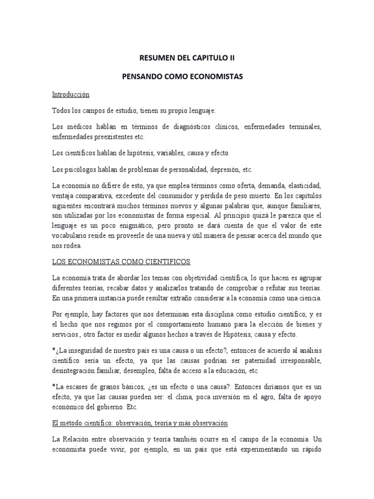 Resumen Del Capitulo Ii | PDF | Inflación | Precios
