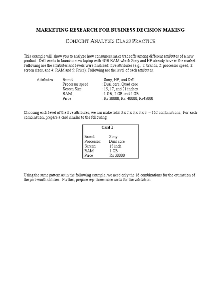 Conjoint - Class Practice | PDF | Computer Science | Computer Hardware