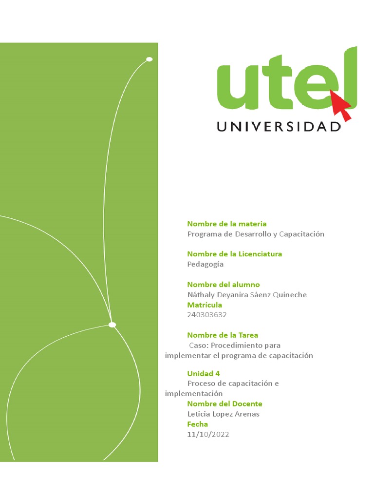 Procedimiento para Implementar El Programa de Capacitación | PDF ... Procedimiento para Implementar El Programa de Capacitación | PDF ...