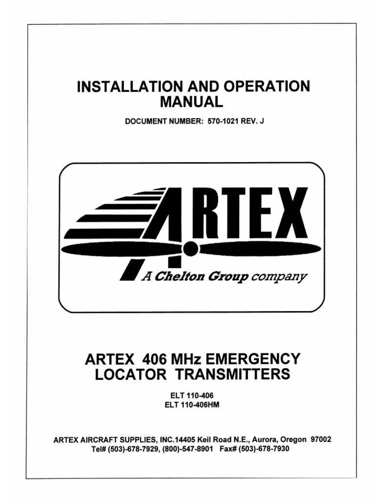 ELT Artex 110-406 | PDF