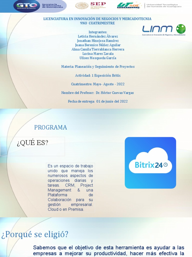 BITRIX24 | PDF | Gestión de la relación con el cliente | Servicio de redes sociales