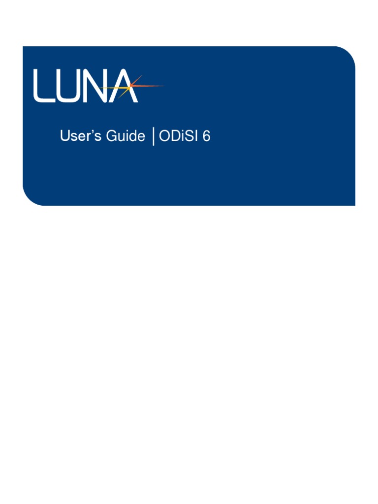 ODiSI 6100 User Guide | PDF | Optical Fiber | Menu (Computing)