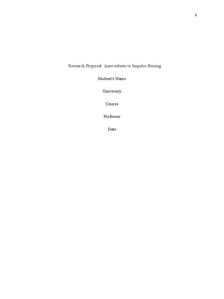 Impulse Buying | PDF | Survey Methodology | Sampling (Statistics)