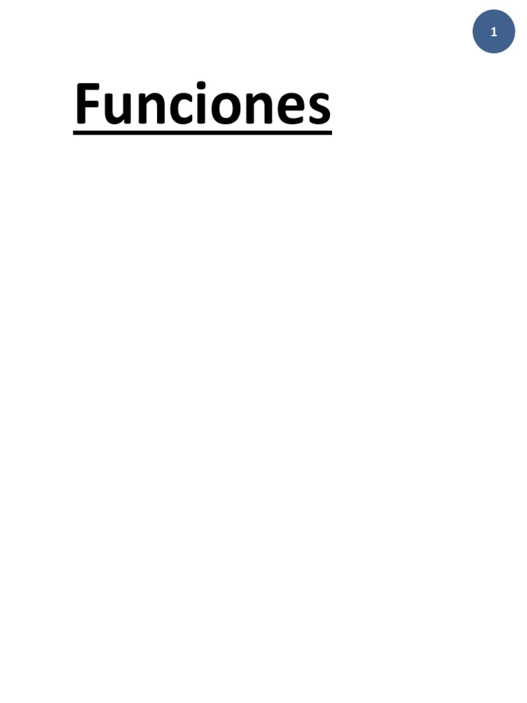 Funciones | PDF | Función (Matemáticas) | Lógica