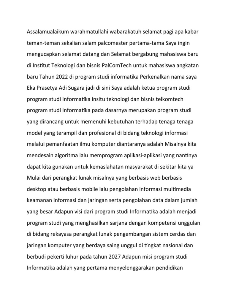 Assalamualaikum Warahmatullahi Wabarakatuh Selamat Pagi Apa Kabar Teman | PDF | Seni