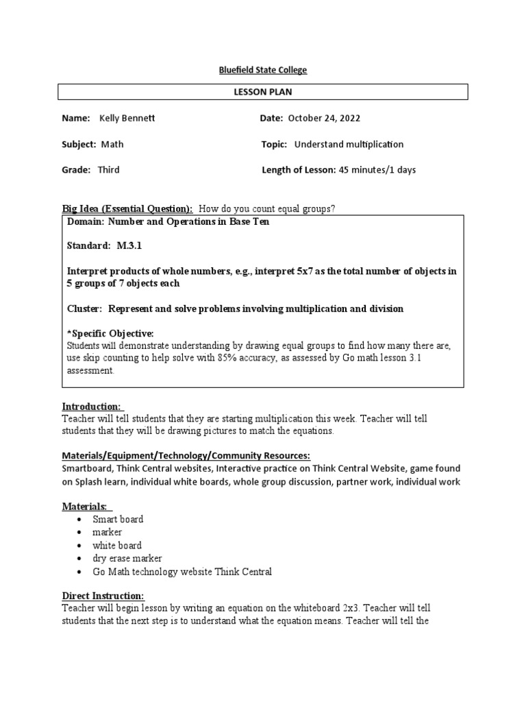 Technology Lesson Plan | PDF | Teachers | Lesson Plan