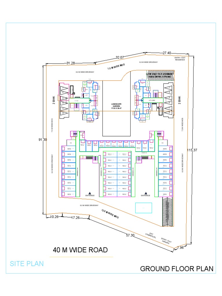 Ground Floor Plan with Parking Layout | PDF | Buildings And Structures ...