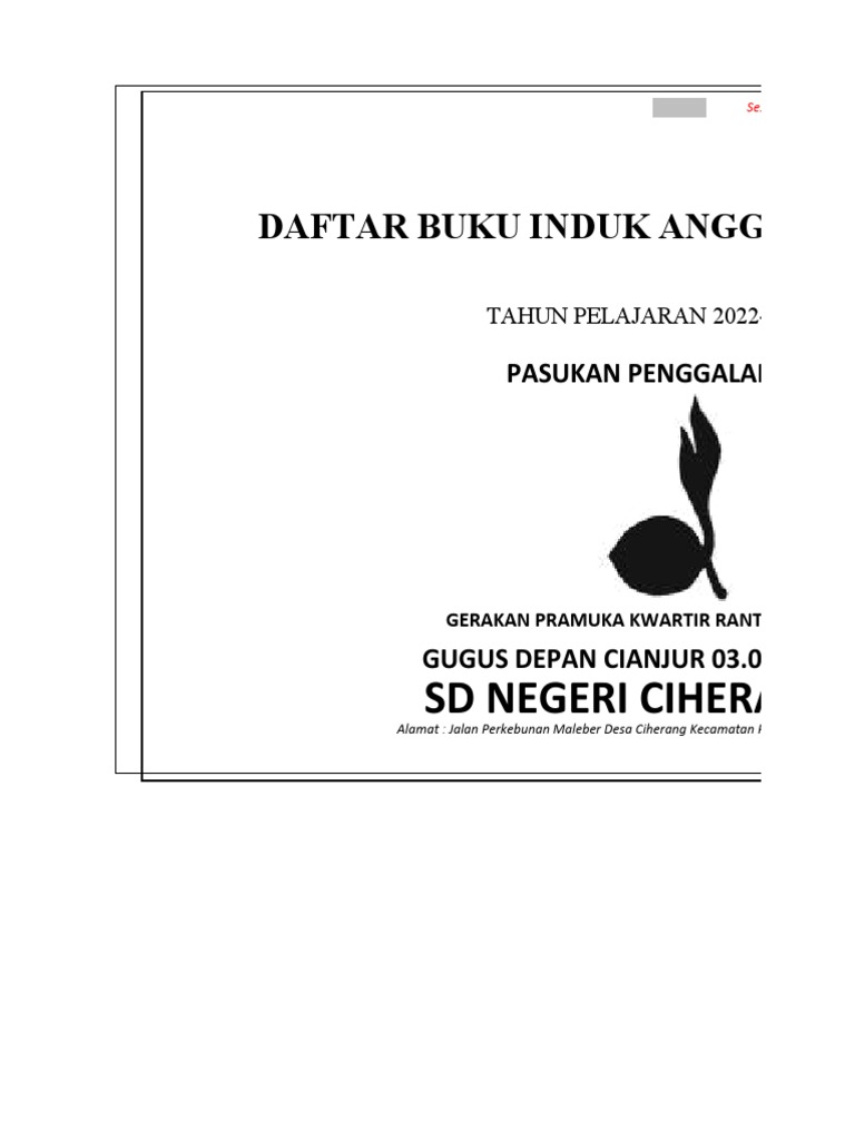 Buku Induk Anggota | PDF