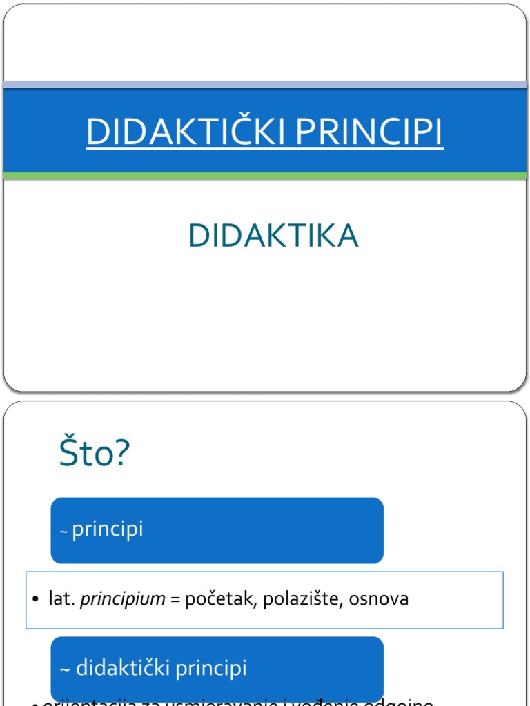 Didaktički Principi | PDF
