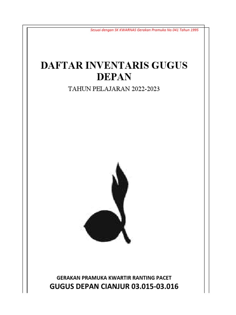 Daftar Inventaris Gugus Depan | PDF