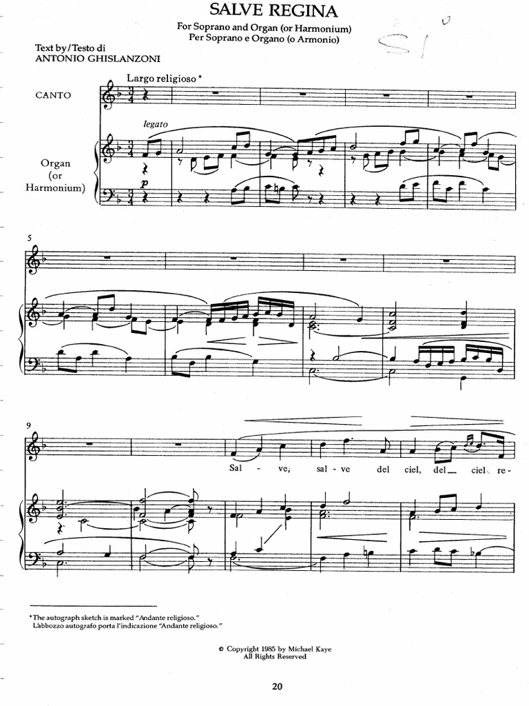 Salve Regina - Puccini | PDF