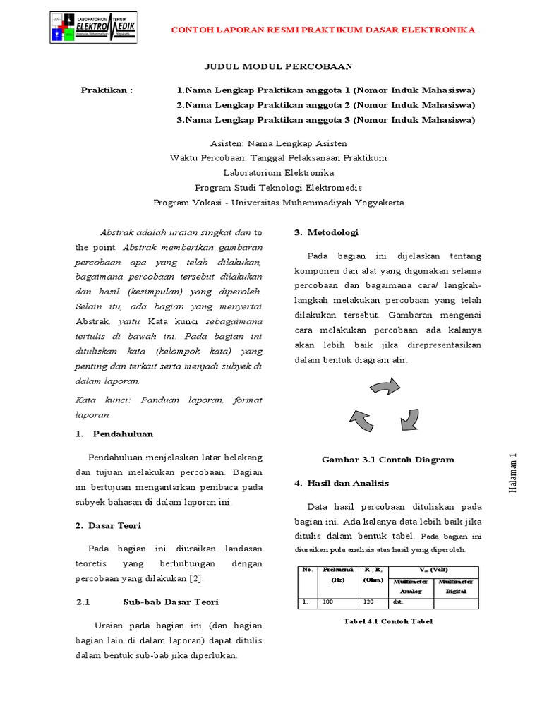 Contoh Laporan Resmi | PDF