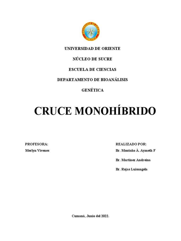 Cruce Monohíbrido | PDF