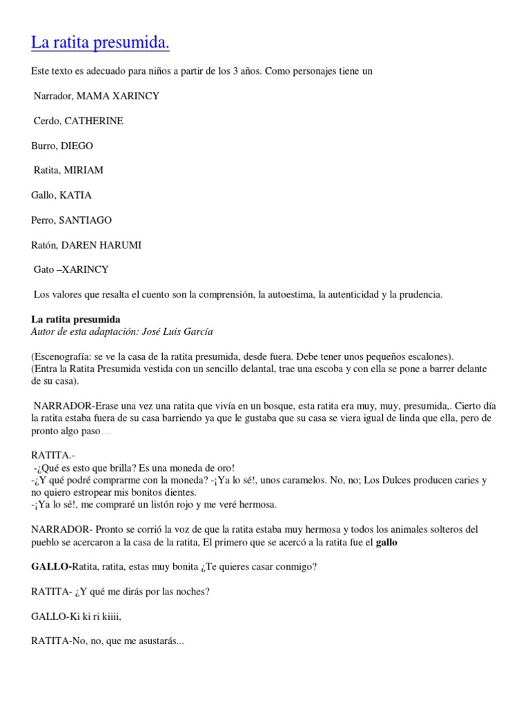La Ratita Presumida | PDF